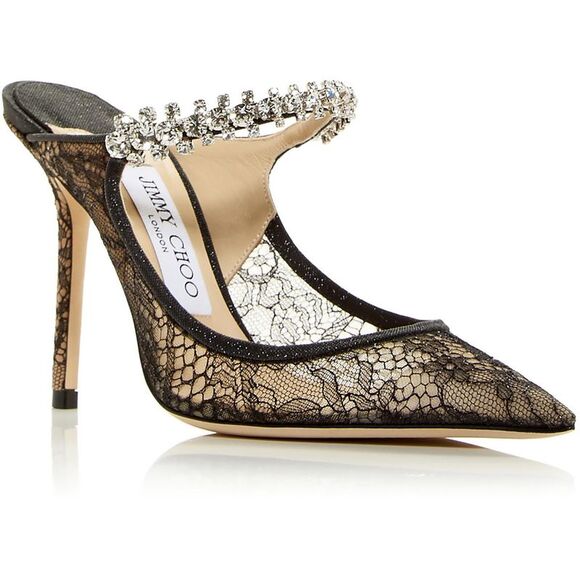 Jimmy Choo | Shoes | Jimmy Choo Womens Bing 0 Black Lace Pointed Toe ...